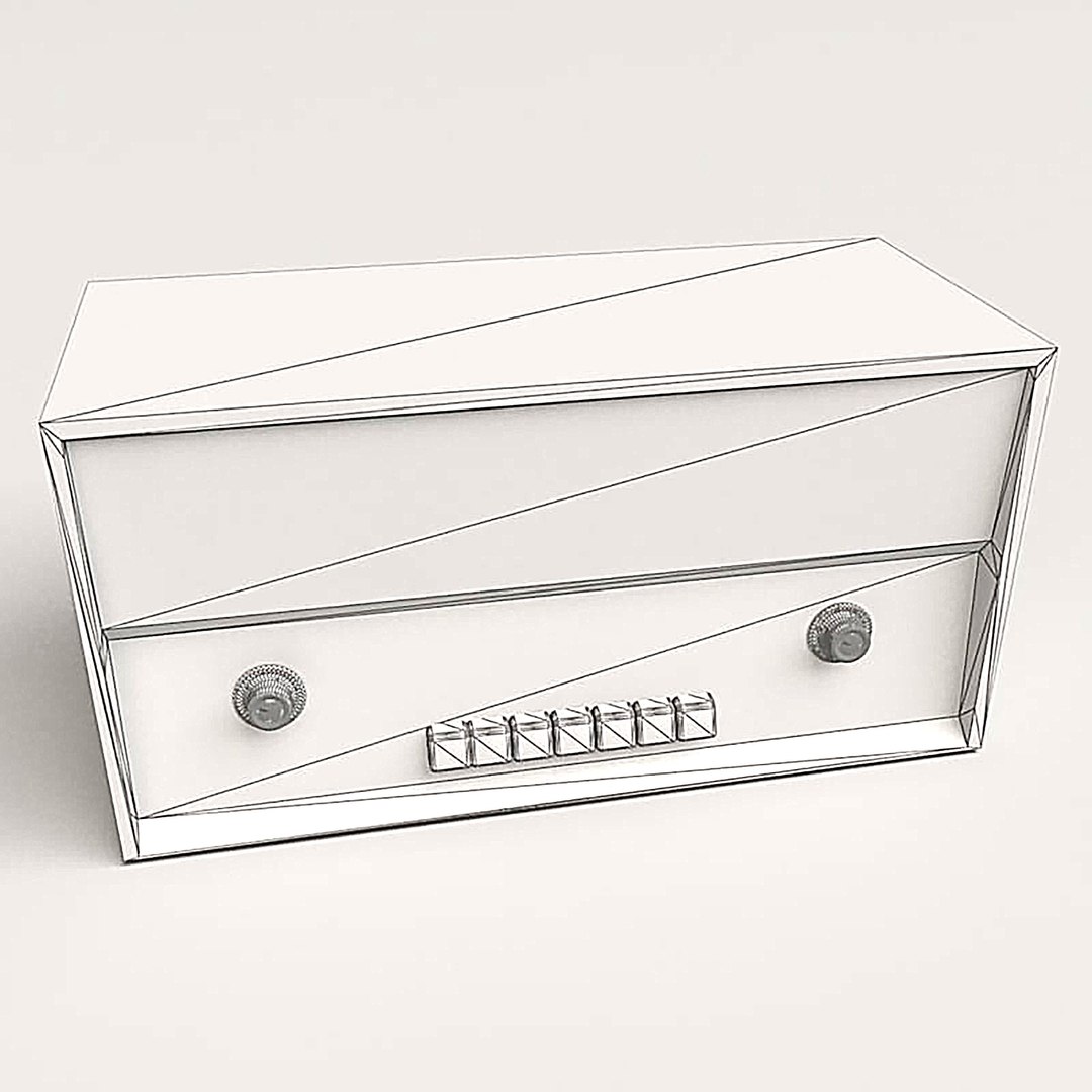 Vintage Soviet Radio Rodina 3D Model - TurboSquid 1636852