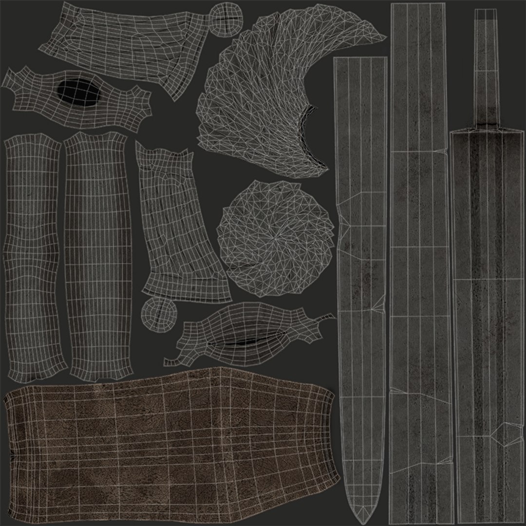 german sword 3d obj