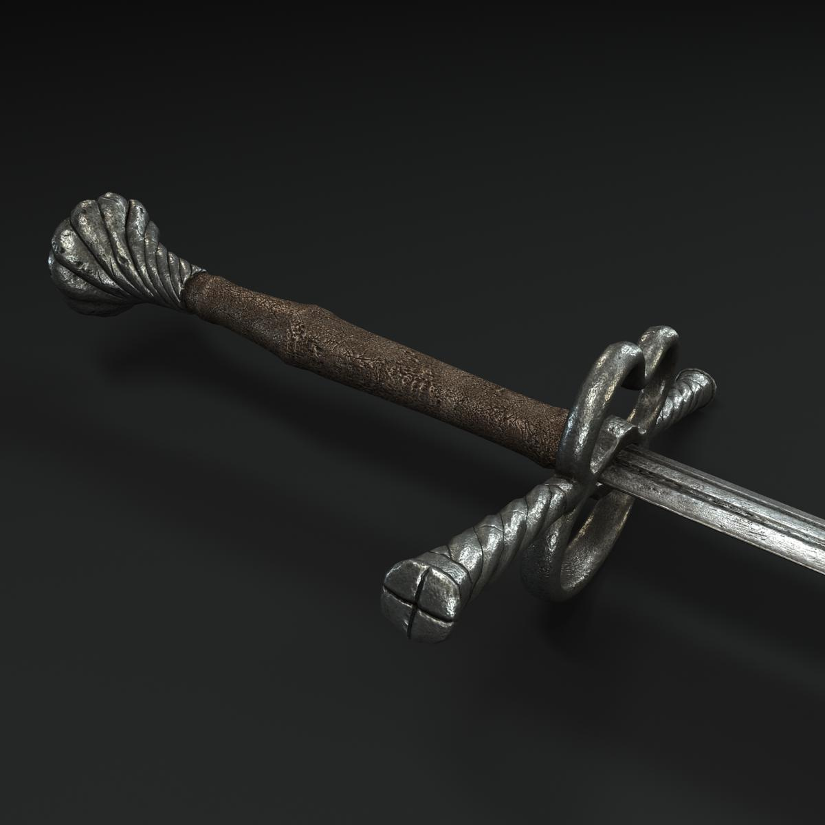 german sword 3d obj