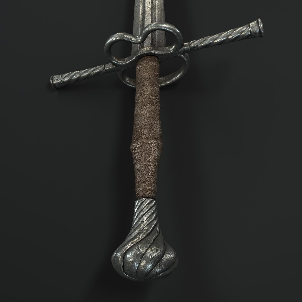 german sword 3d obj