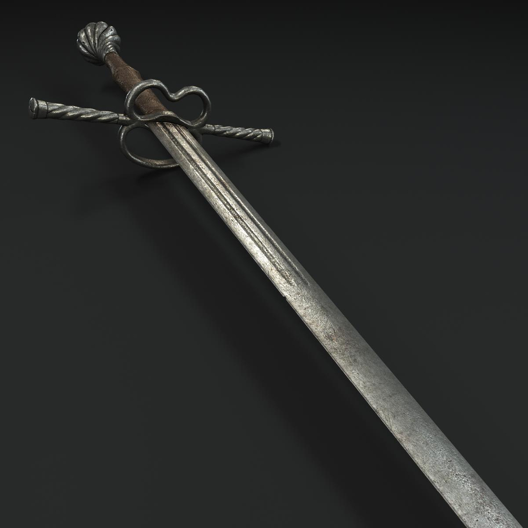 german sword 3d obj
