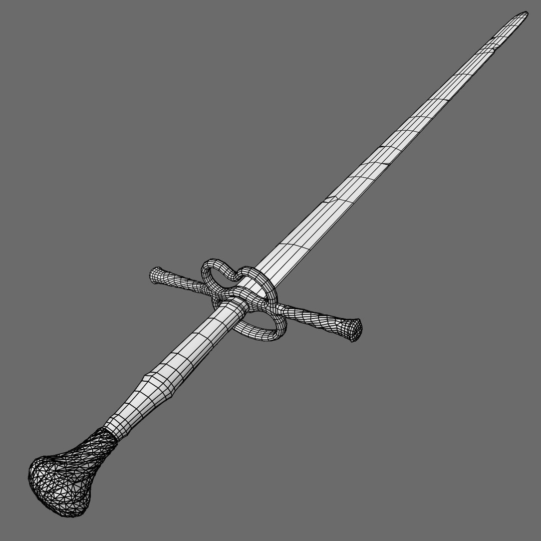 german sword 3d obj