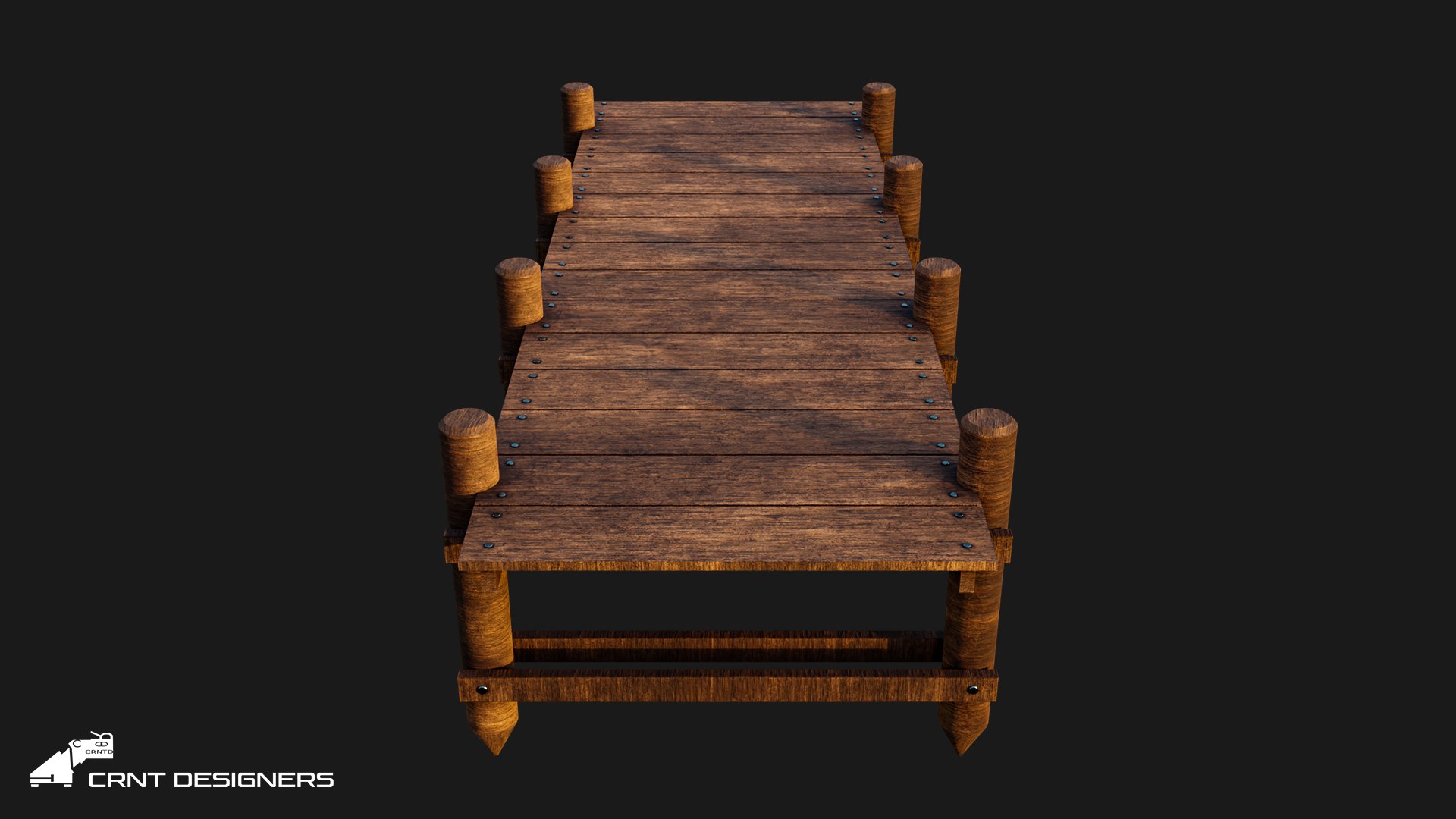 Wooden Bridge Low-poly 3D Model 3D Model - TurboSquid 2185299