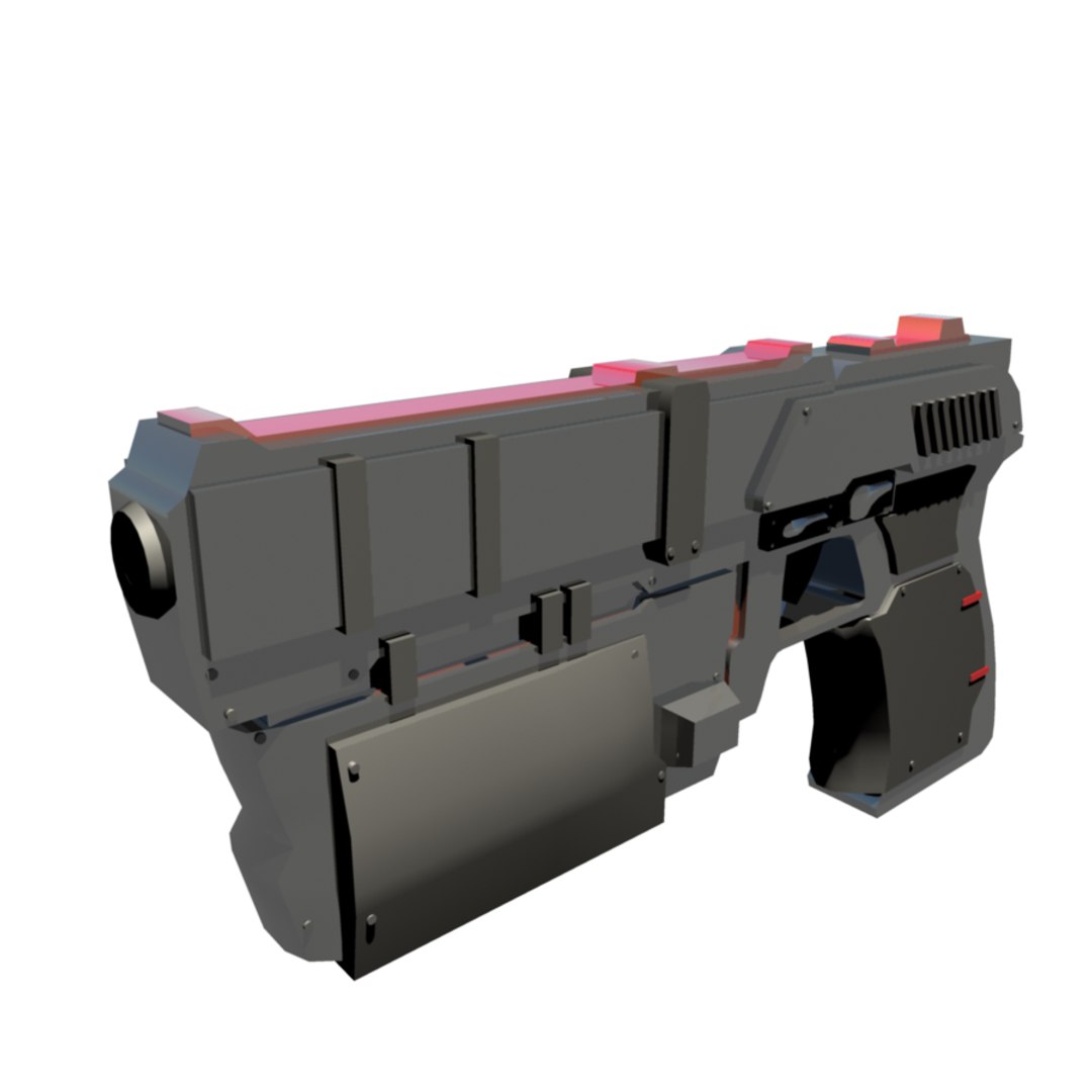 3d futuristic gun model