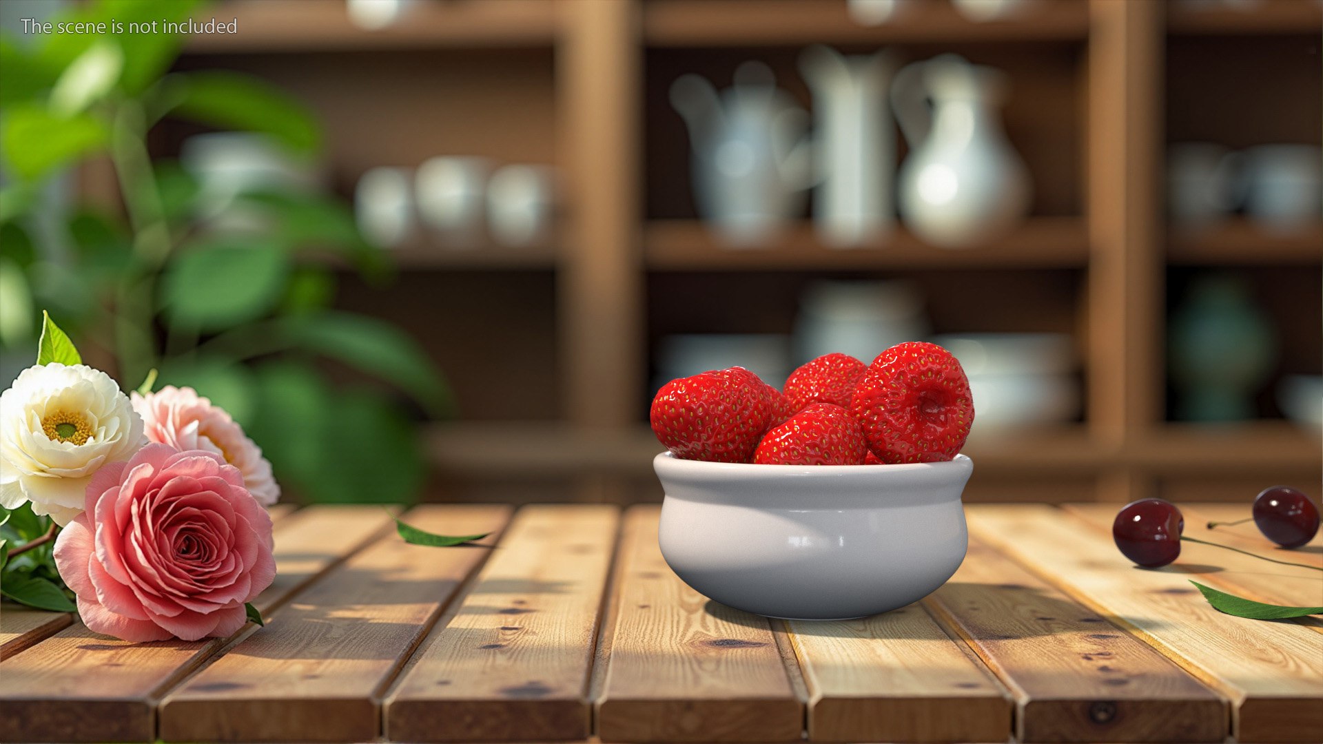 Bowl Of Strawberries 3D Model - TurboSquid 2347111