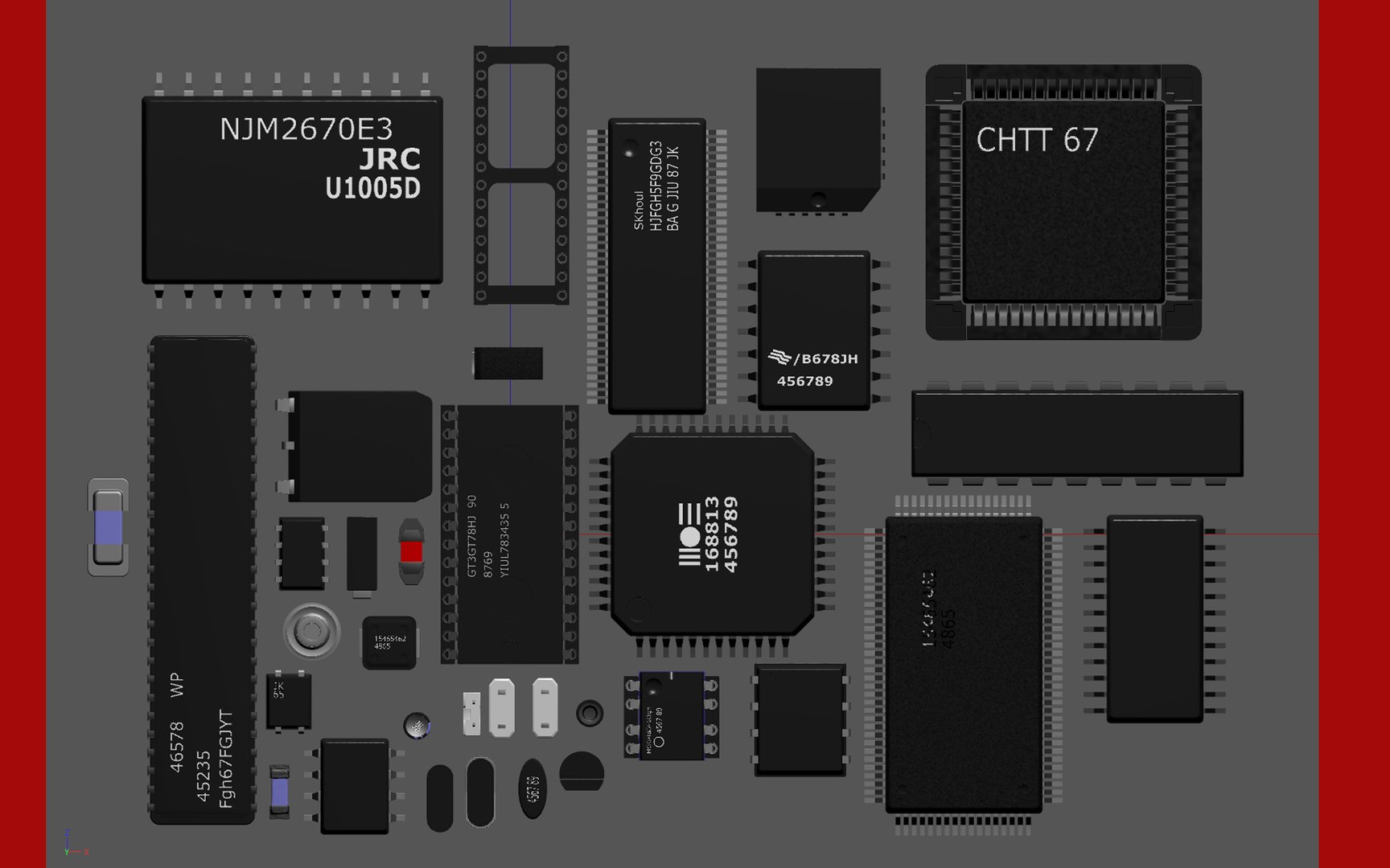 3d Model Electronic Board Components