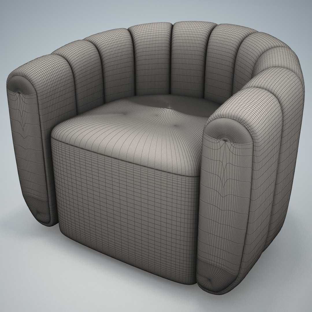 3D Fitz Channeled Green Velvet Swivel Chair HD - TurboSquid 2348972