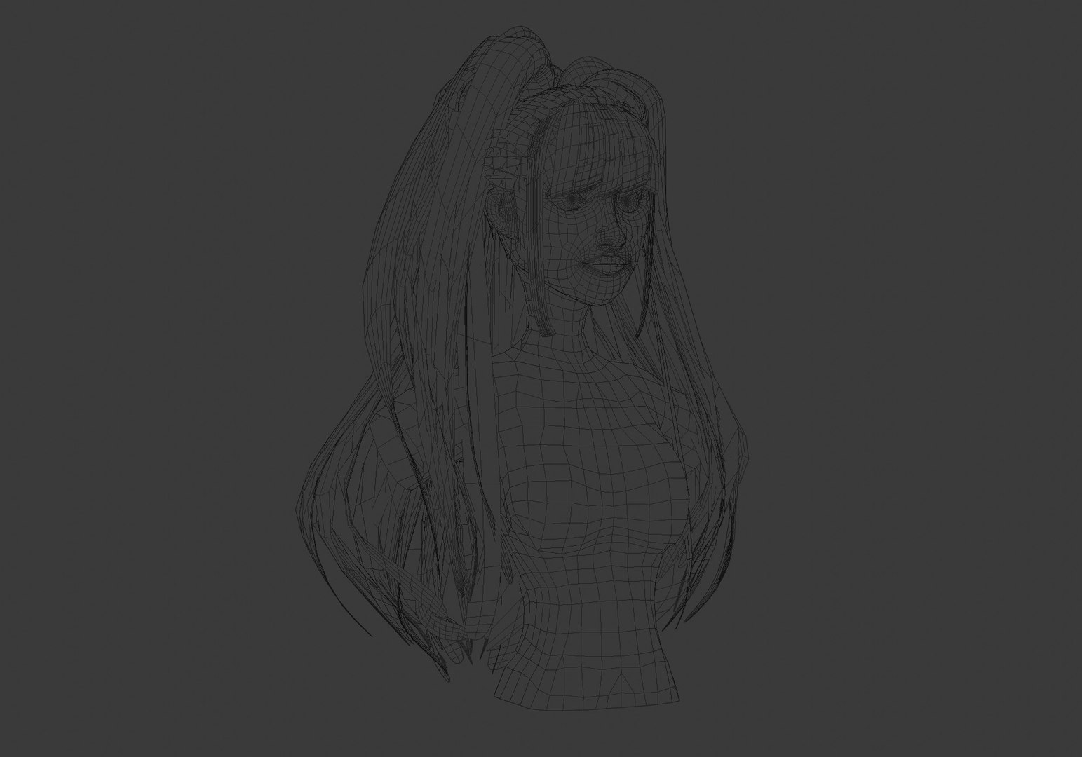 Strands Female Hairstyle 3D Model - TurboSquid 1938139