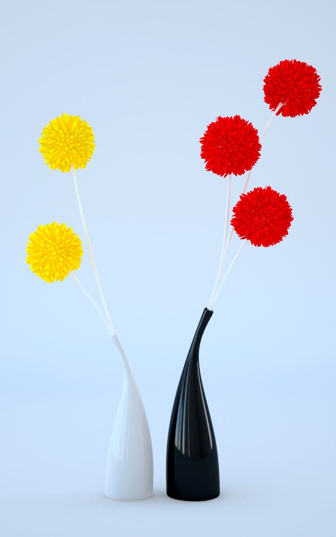 Free C4d Mode Ceramic Vases Flowers