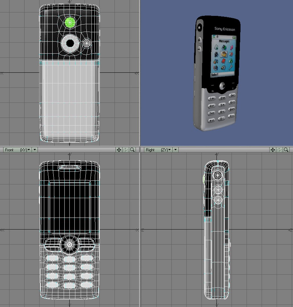 3d Sony Ericsson T610 Mobile Phone Model