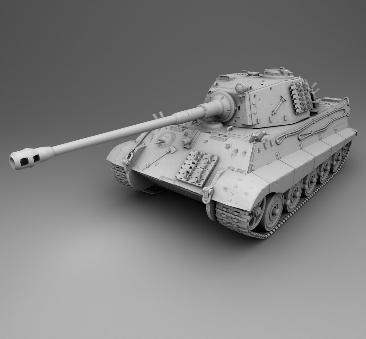 modelo 3d German tank PZ Tiger 2 - TurboSquid 1947978