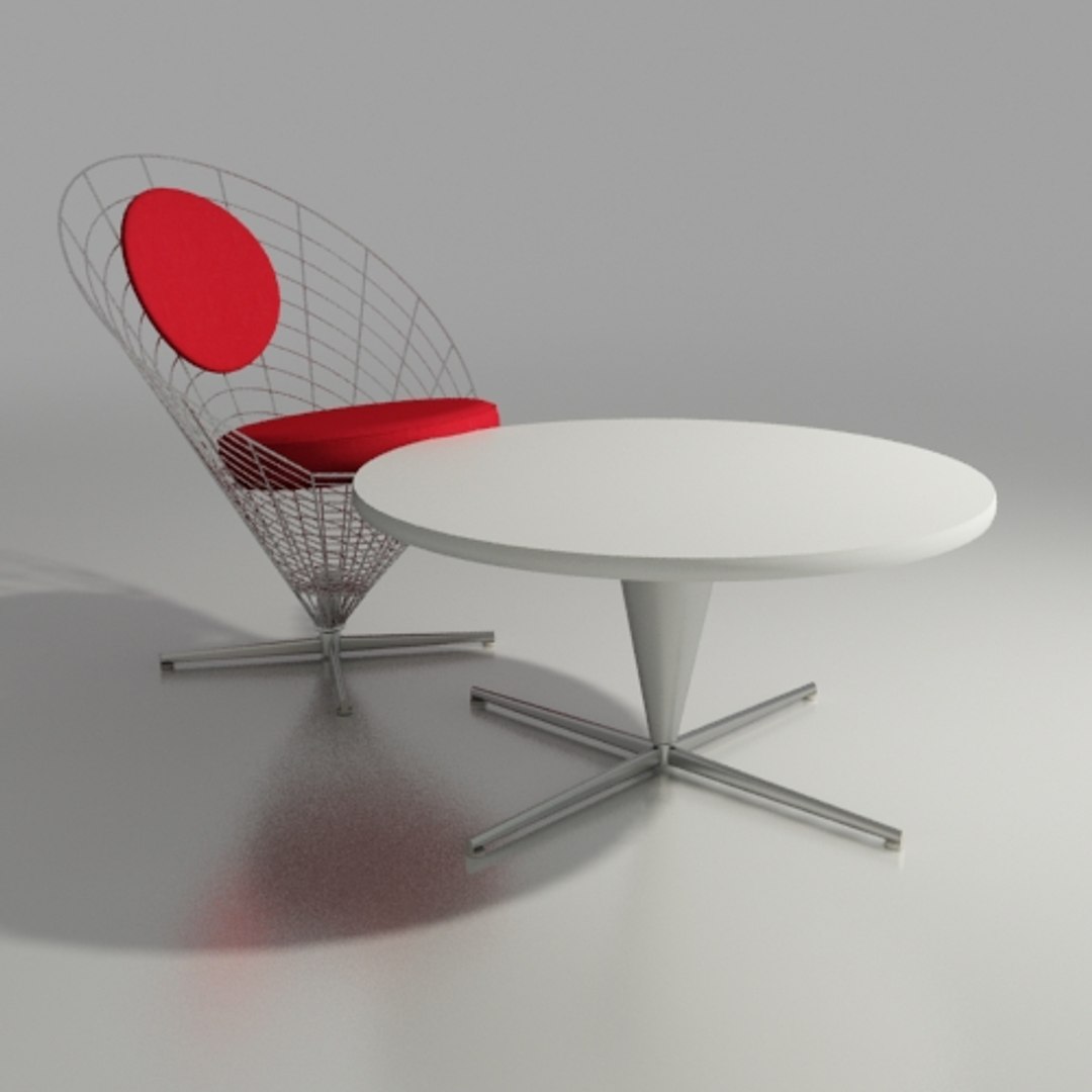 Panton Cone Table Design 3d Max
