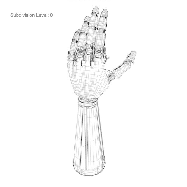 robot hand c4d