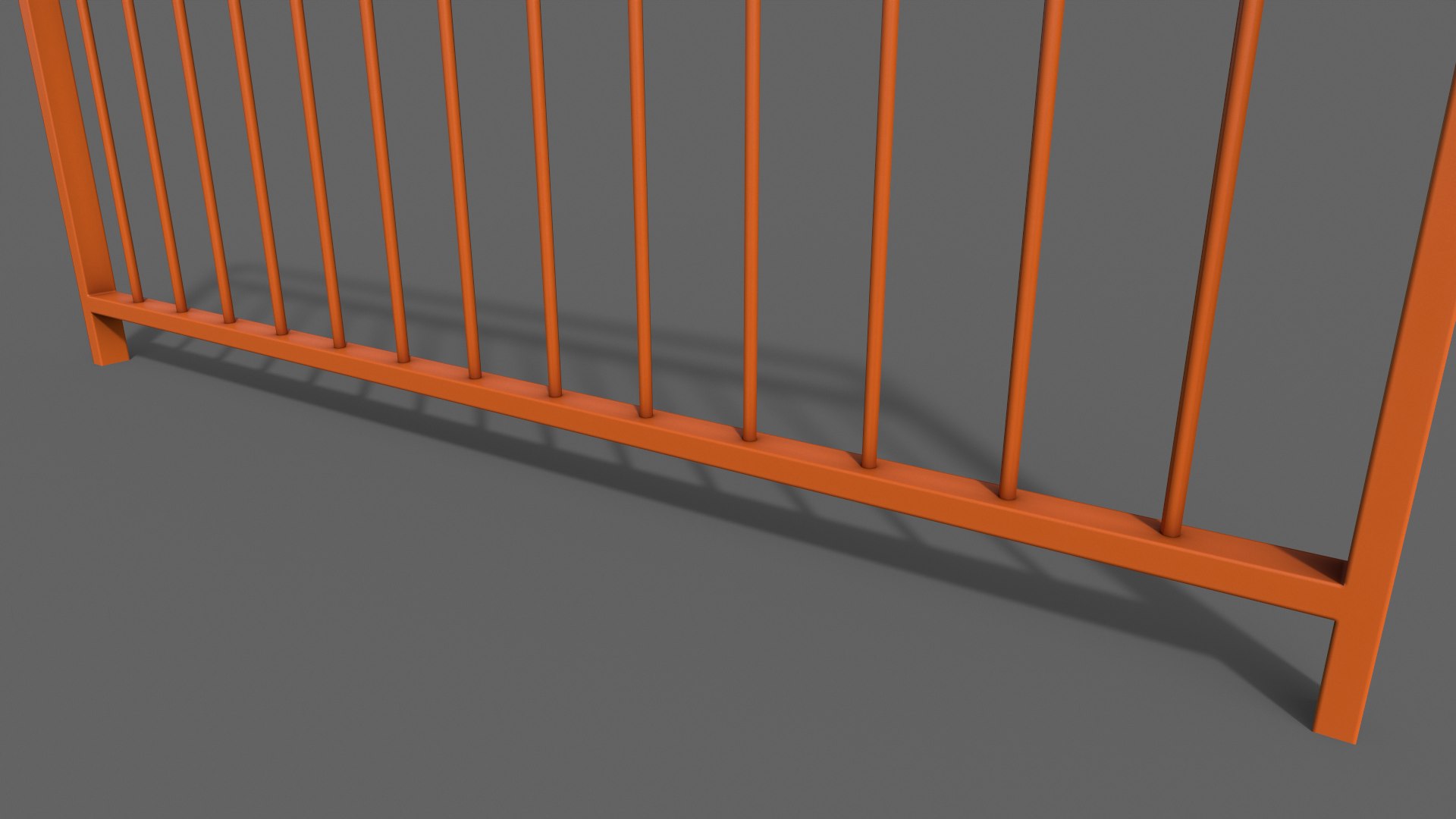 PBR Pedestrian Guard Rail Orange V3 3D Model - TurboSquid 1867091