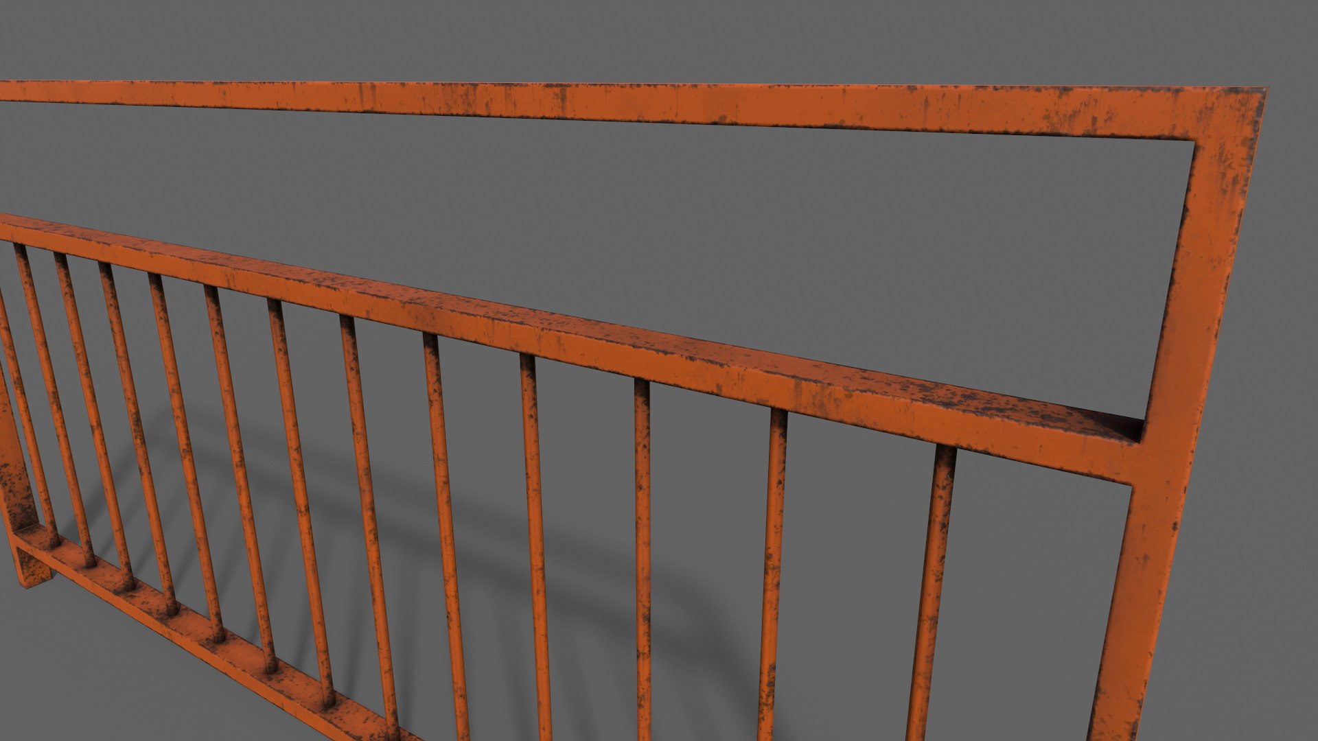 PBR Pedestrian Guard Rail Orange V3 3D Model - TurboSquid 1867091