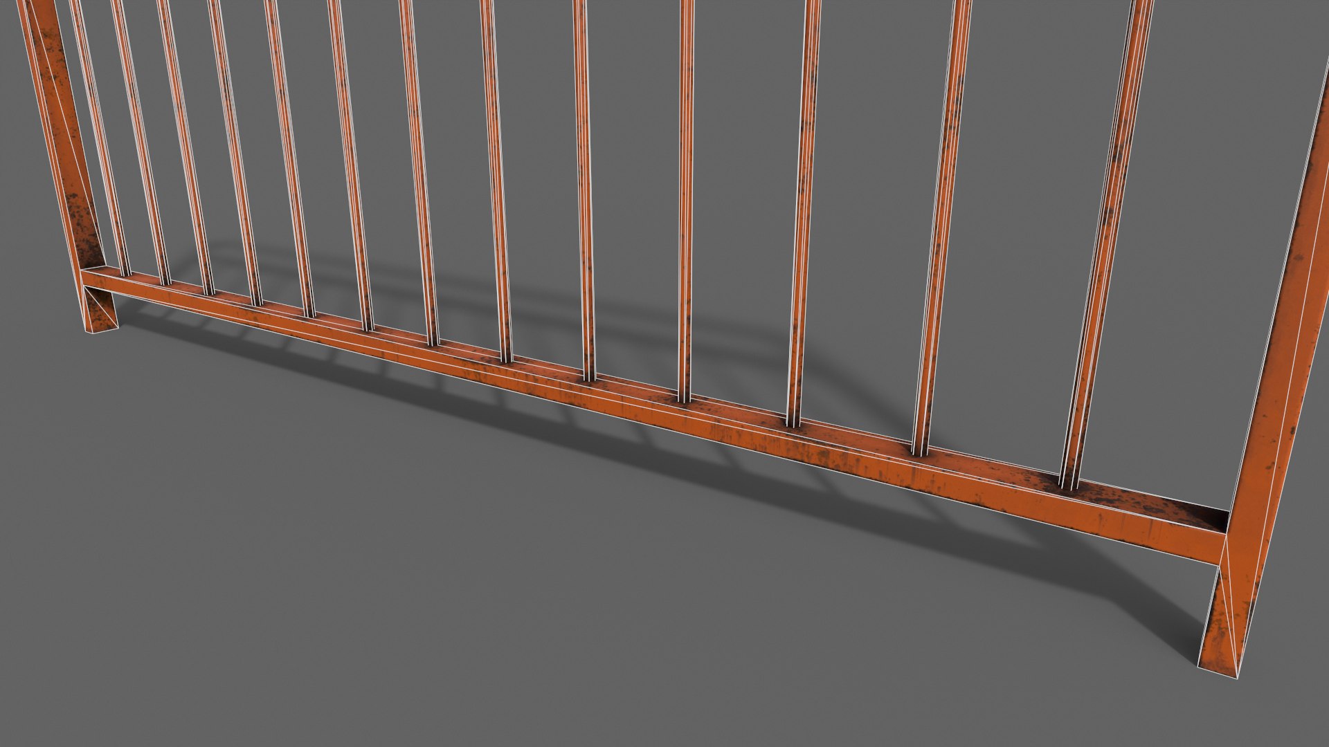 PBR Pedestrian Guard Rail Orange V3 3D Model - TurboSquid 1867091