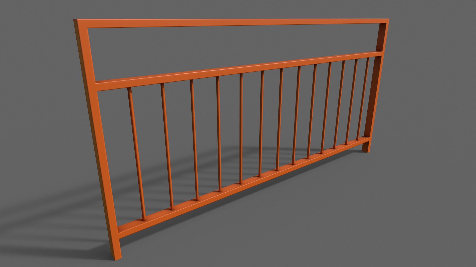 PBR Pedestrian Guard Rail Orange V3 3D Model - TurboSquid 1867091