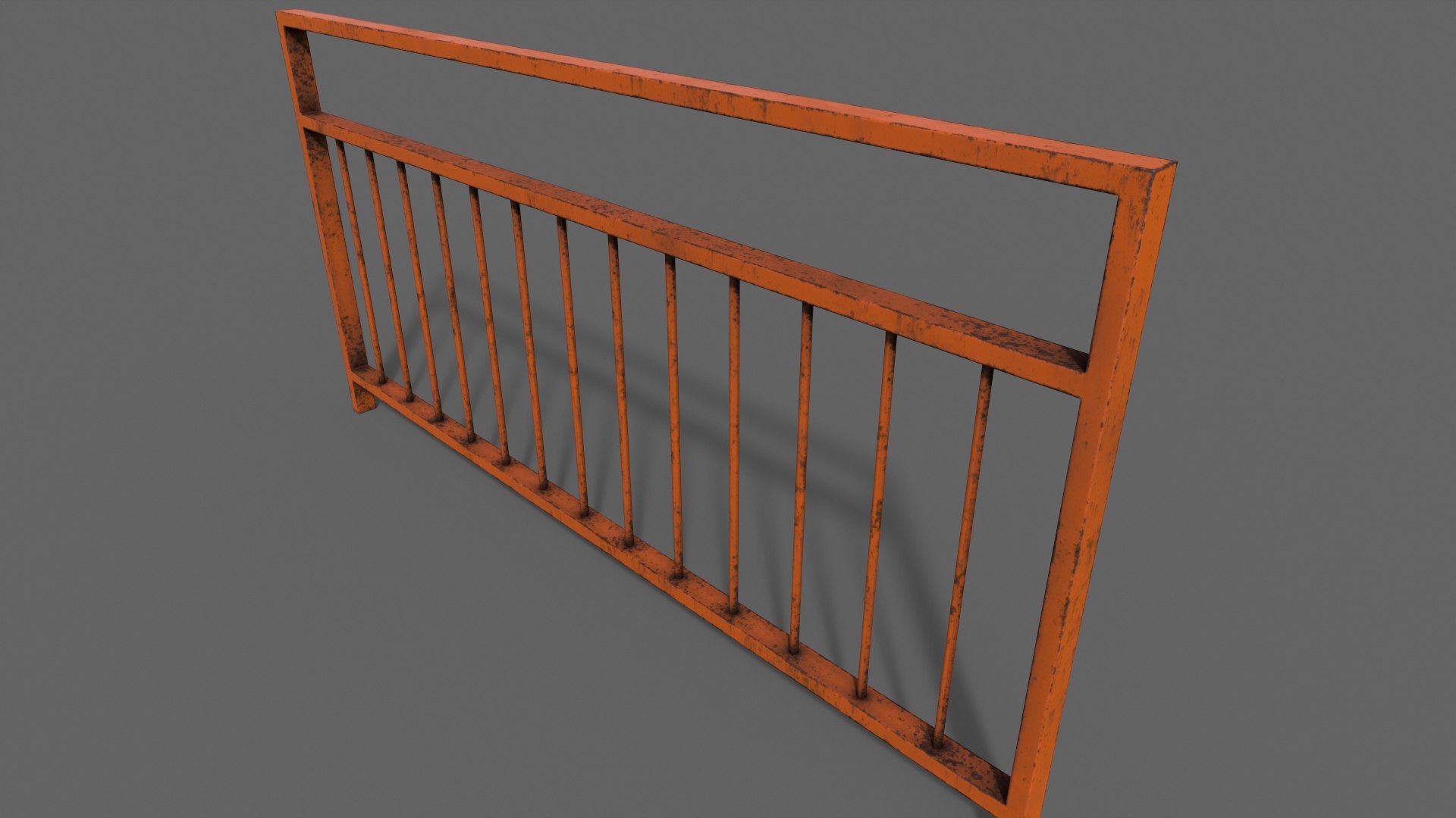 PBR Pedestrian Guard Rail Orange V3 3D Model - TurboSquid 1867091