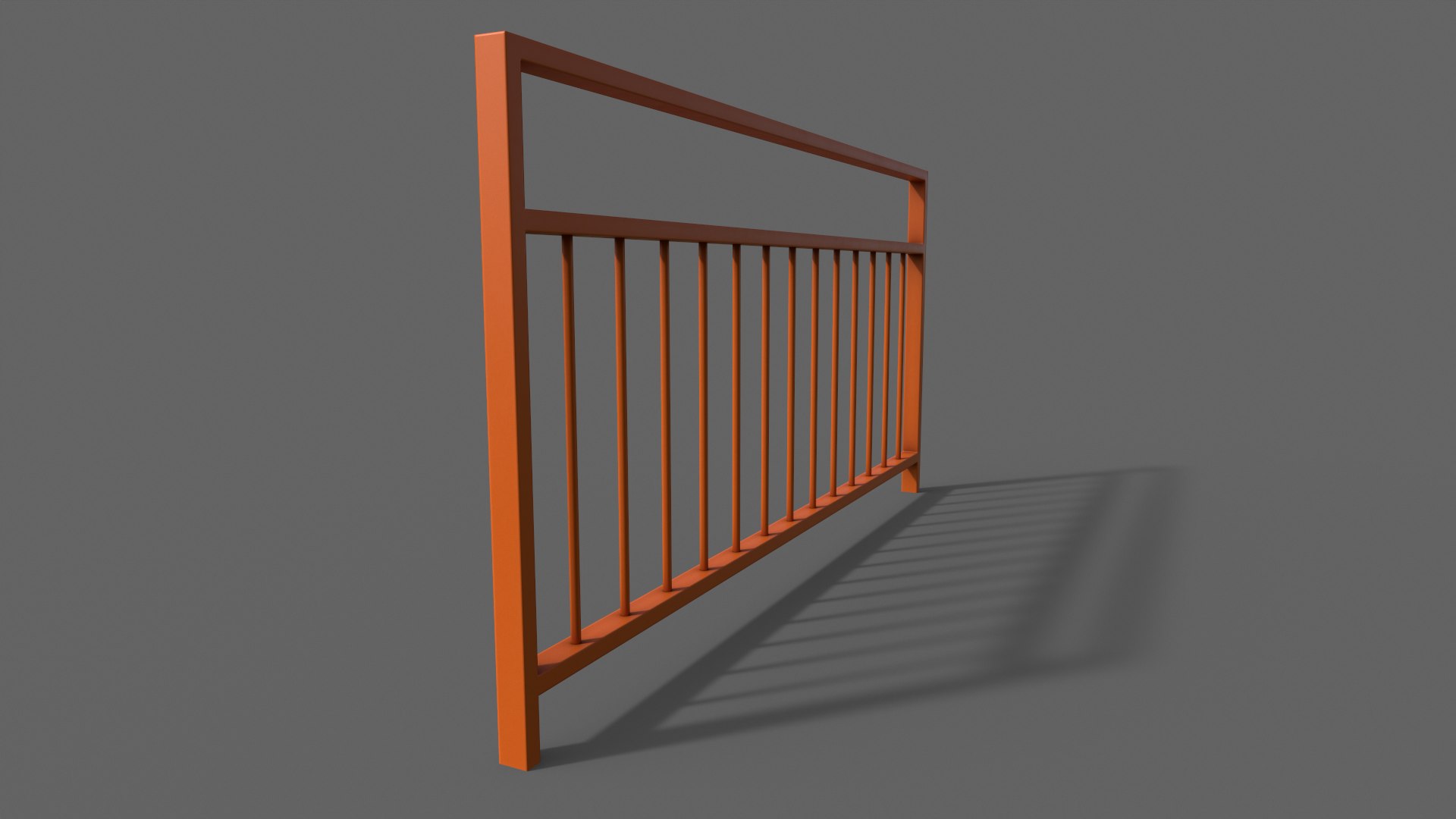 PBR Pedestrian Guard Rail Orange V3 3D Model - TurboSquid 1867091