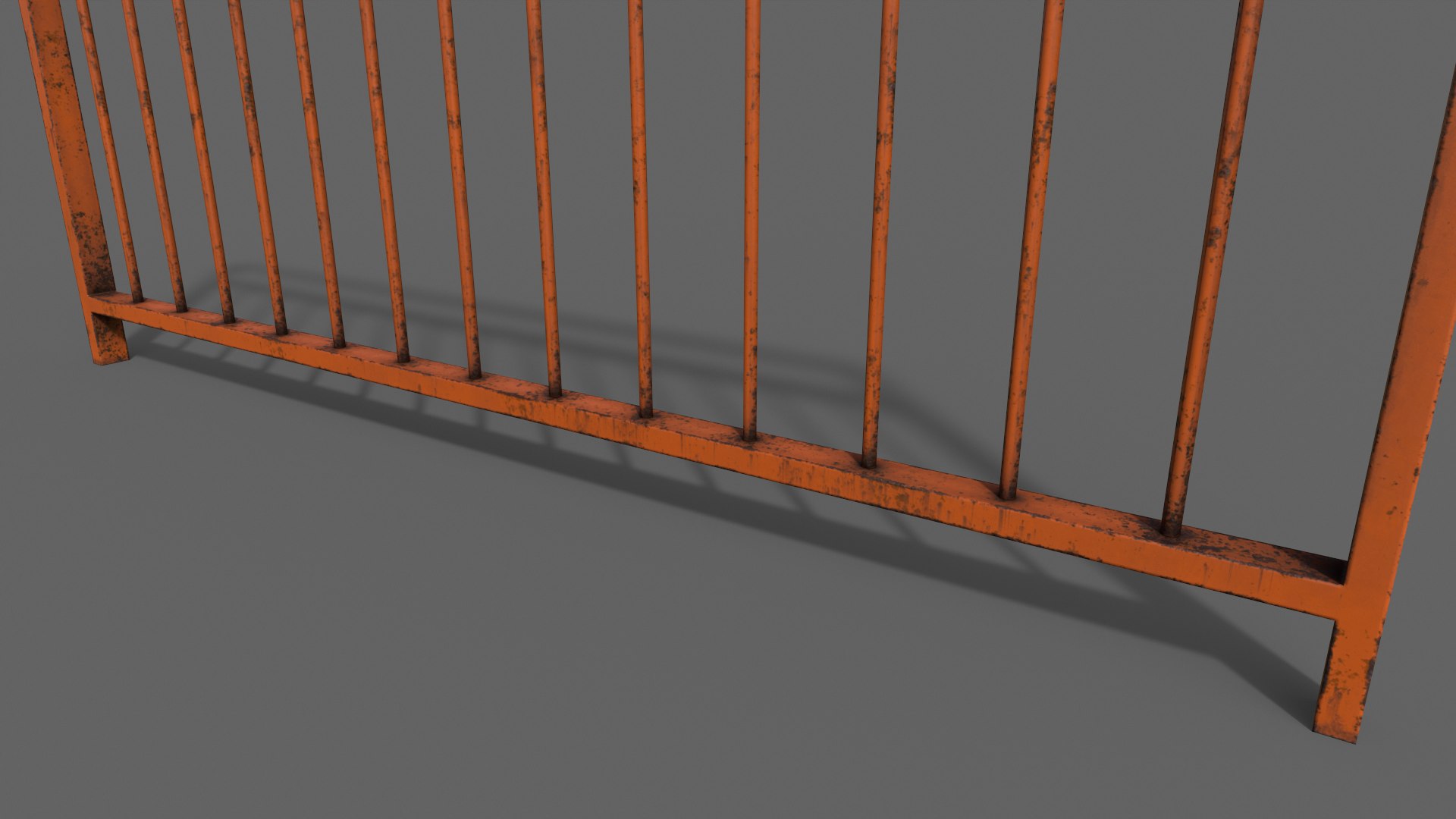 PBR Pedestrian Guard Rail Orange V3 3D Model - TurboSquid 1867091