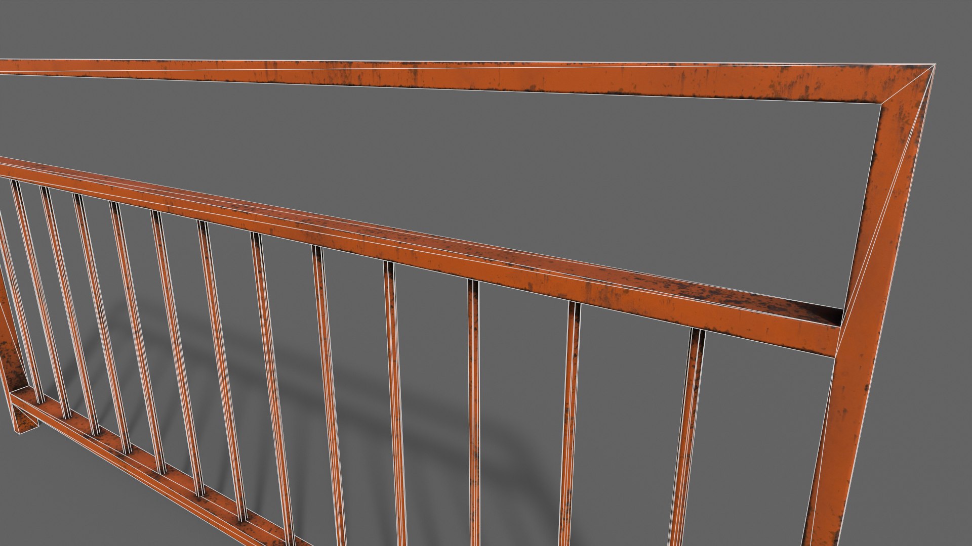PBR Pedestrian Guard Rail Orange V3 3D Model - TurboSquid 1867091