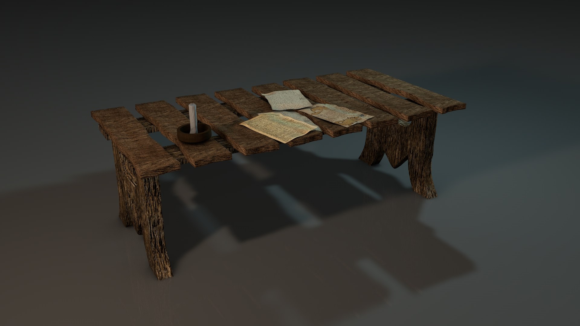 c4d medieval table