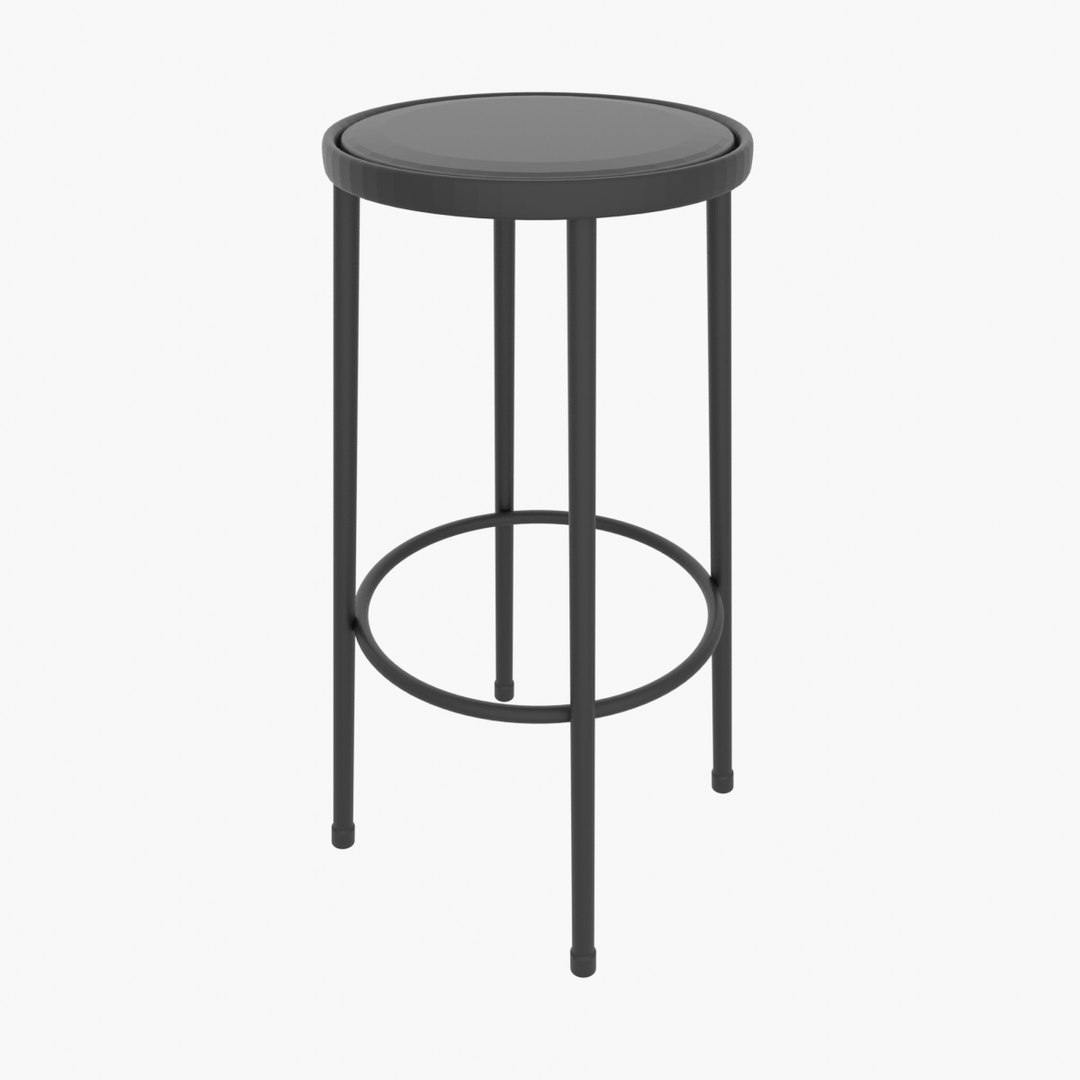 3D metal bar stool model - TurboSquid 2007484