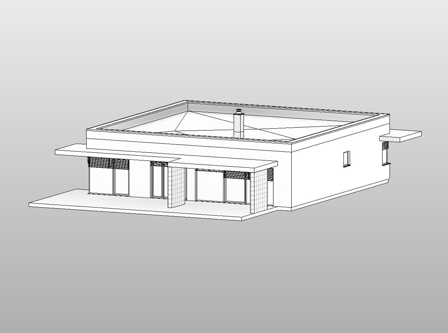 Bungalow 8 - Created With Fully Parametric Revit Families 3D ...