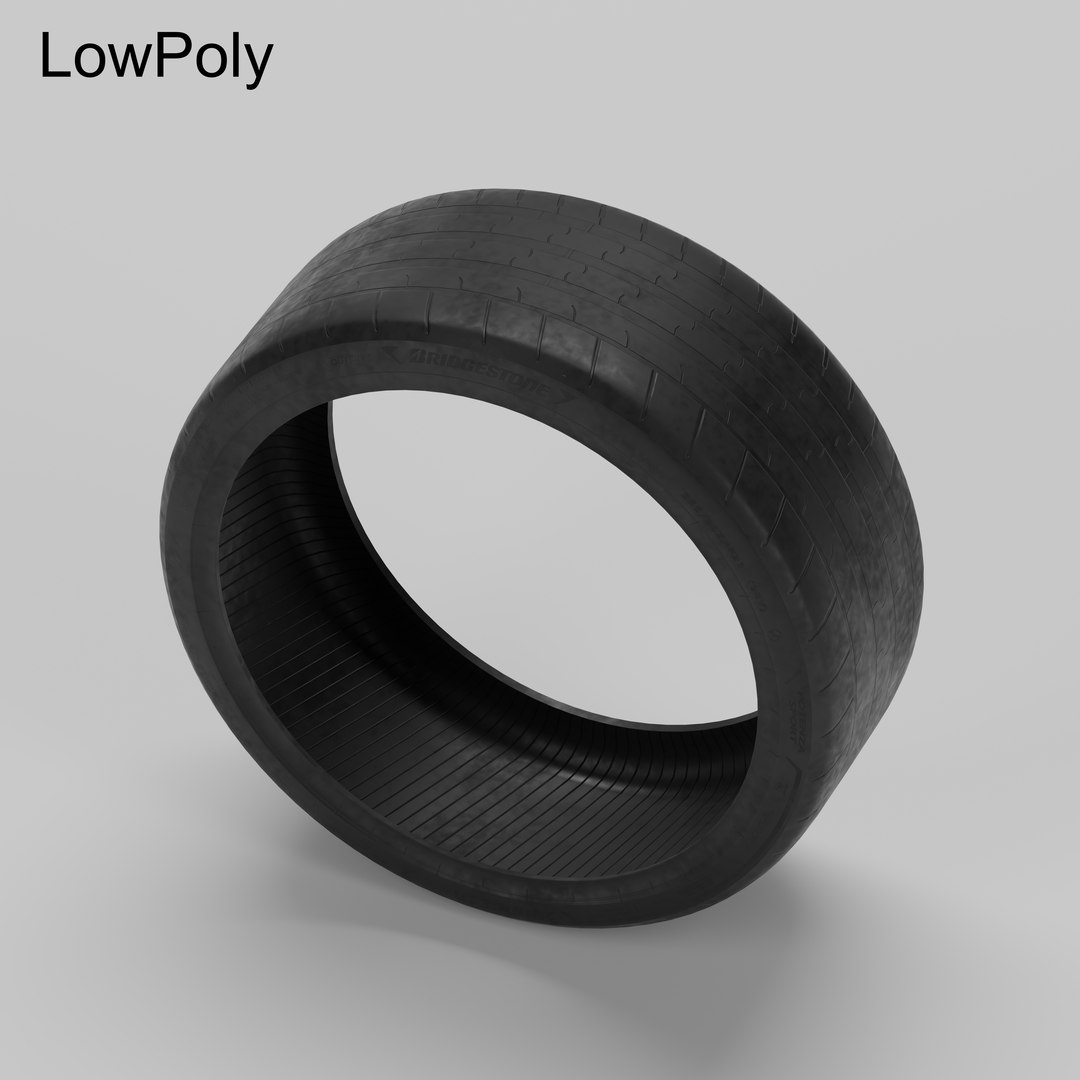 3D Bridgestone Potenza Sport Tire - with 3D Sidewall - with PBR Texture ...