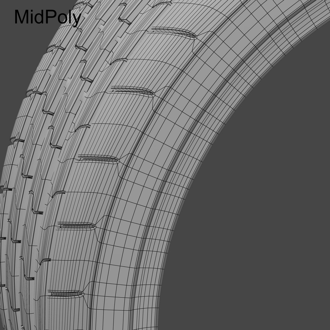 3D Bridgestone Potenza Sport Tire - with 3D Sidewall - with PBR Texture ...