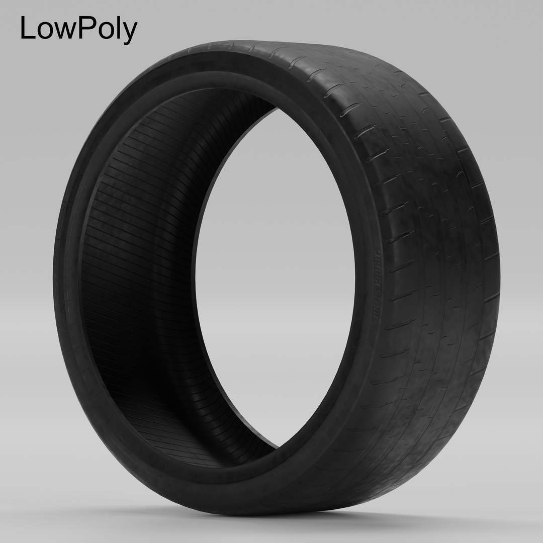 3D Bridgestone Potenza Sport Tire - with 3D Sidewall - with PBR Texture ...