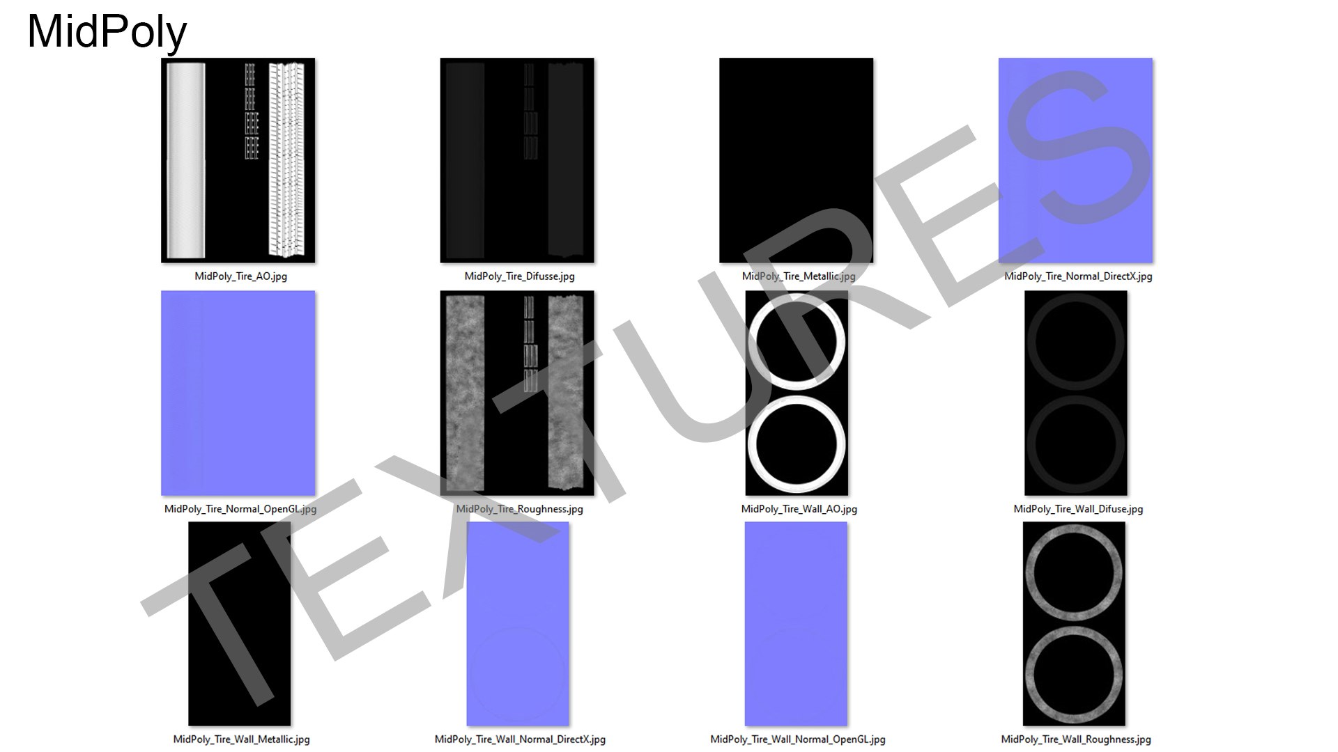 3D Bridgestone Potenza Sport Tire - with 3D Sidewall - with PBR Texture ...