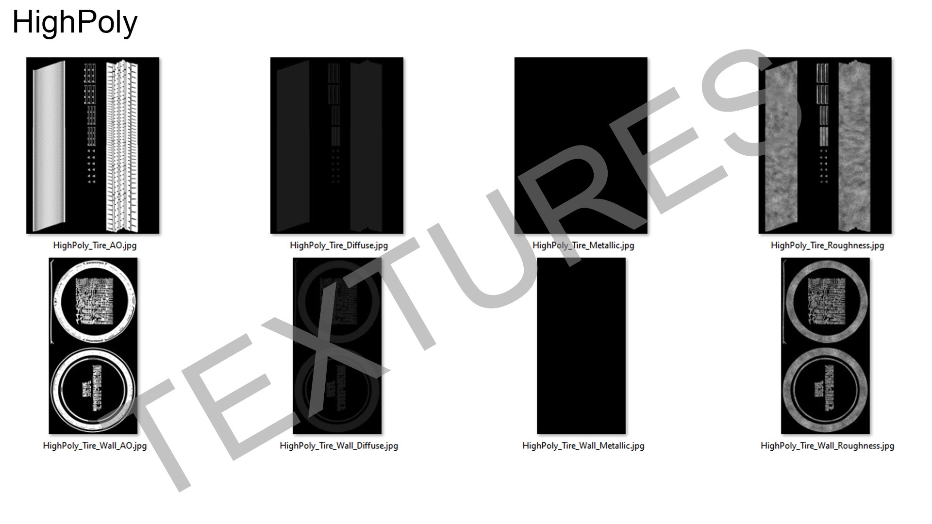 3D Bridgestone Potenza Sport Tire - with 3D Sidewall - with PBR Texture ...