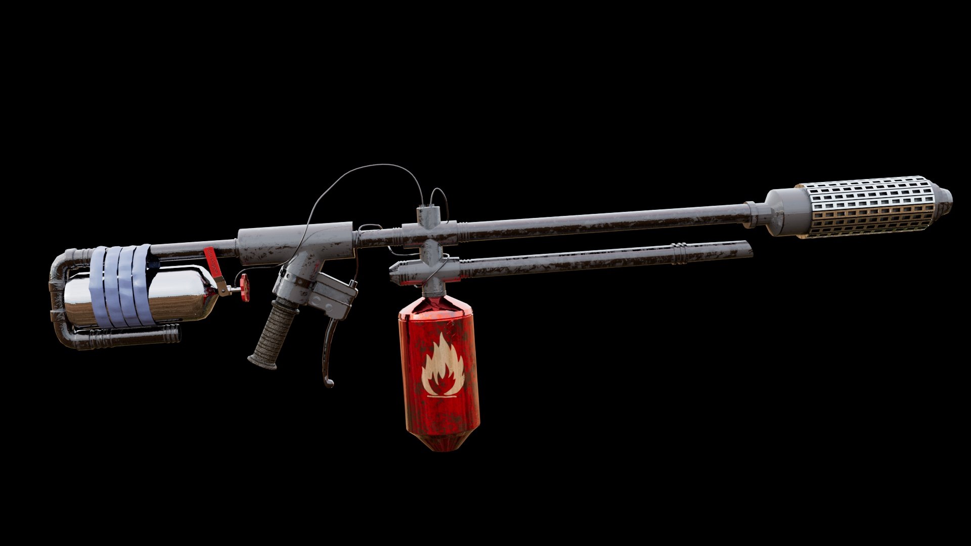 Flamethrower 3D Model - TurboSquid 2197867