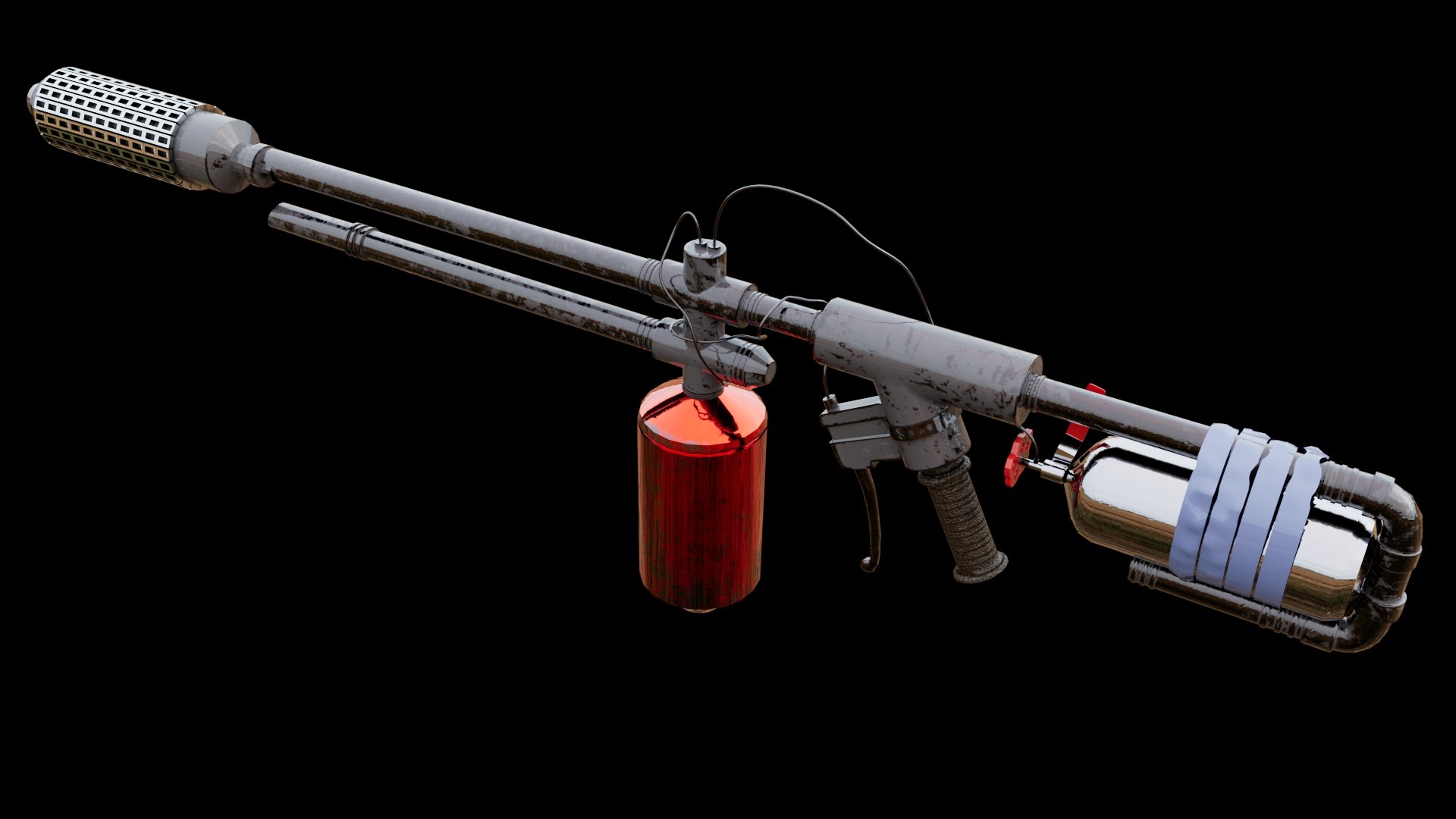 Flamethrower 3D Model - TurboSquid 2197867