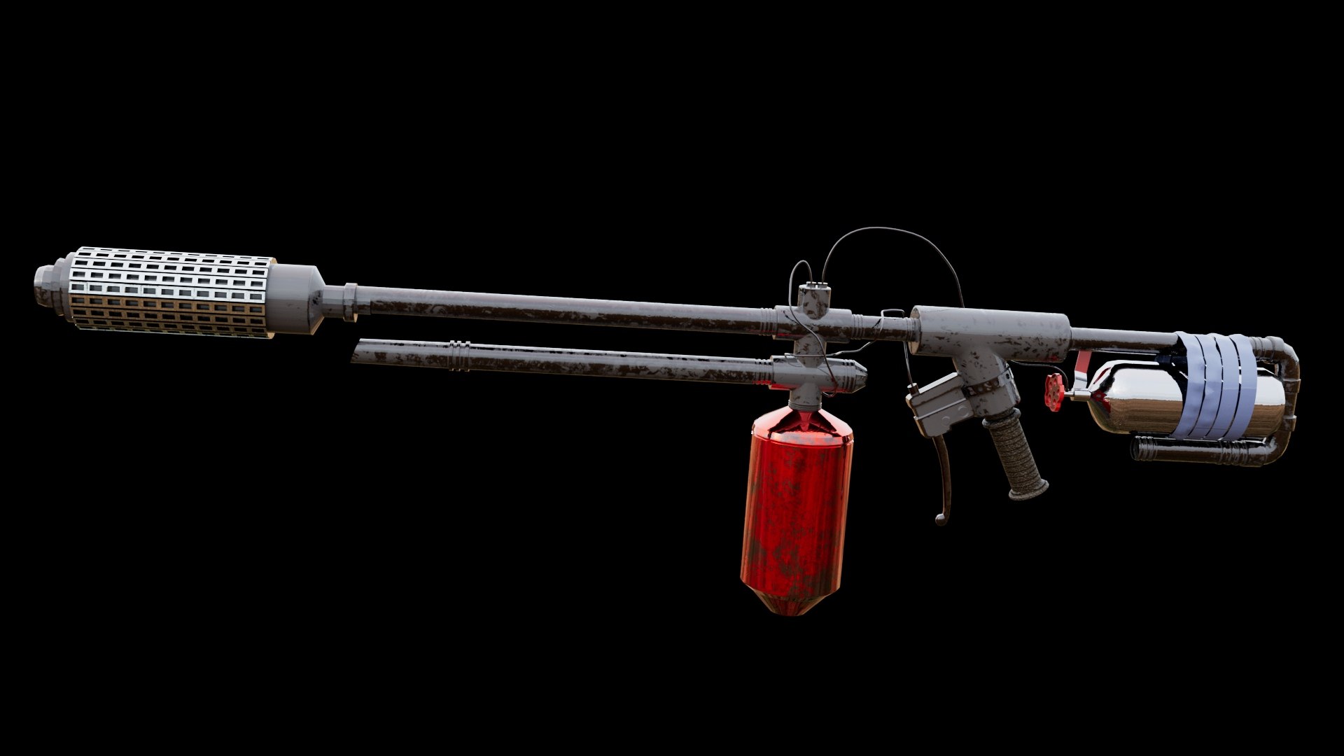 Flamethrower 3D Model - TurboSquid 2197867