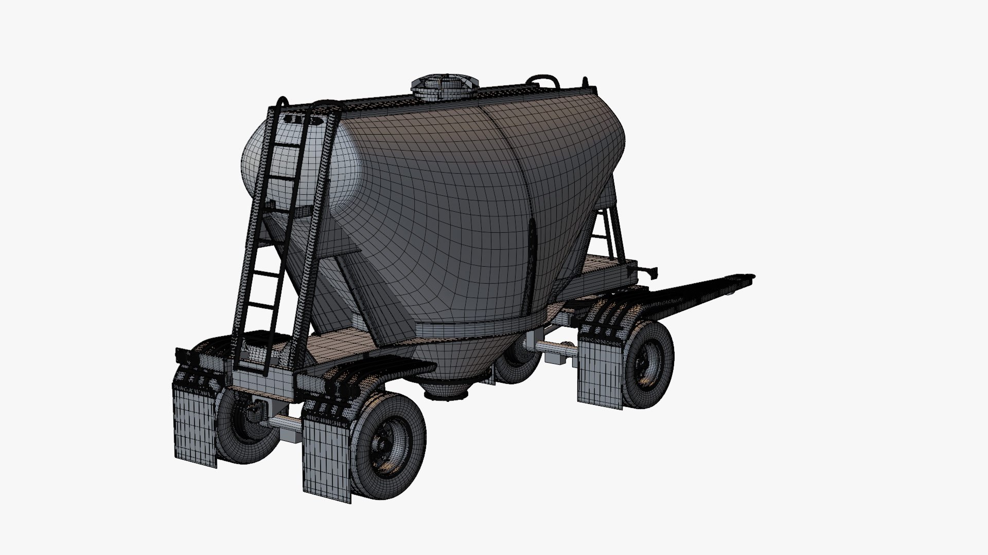 Short Dry Bulk Trailer 3D Model - TurboSquid 2319675