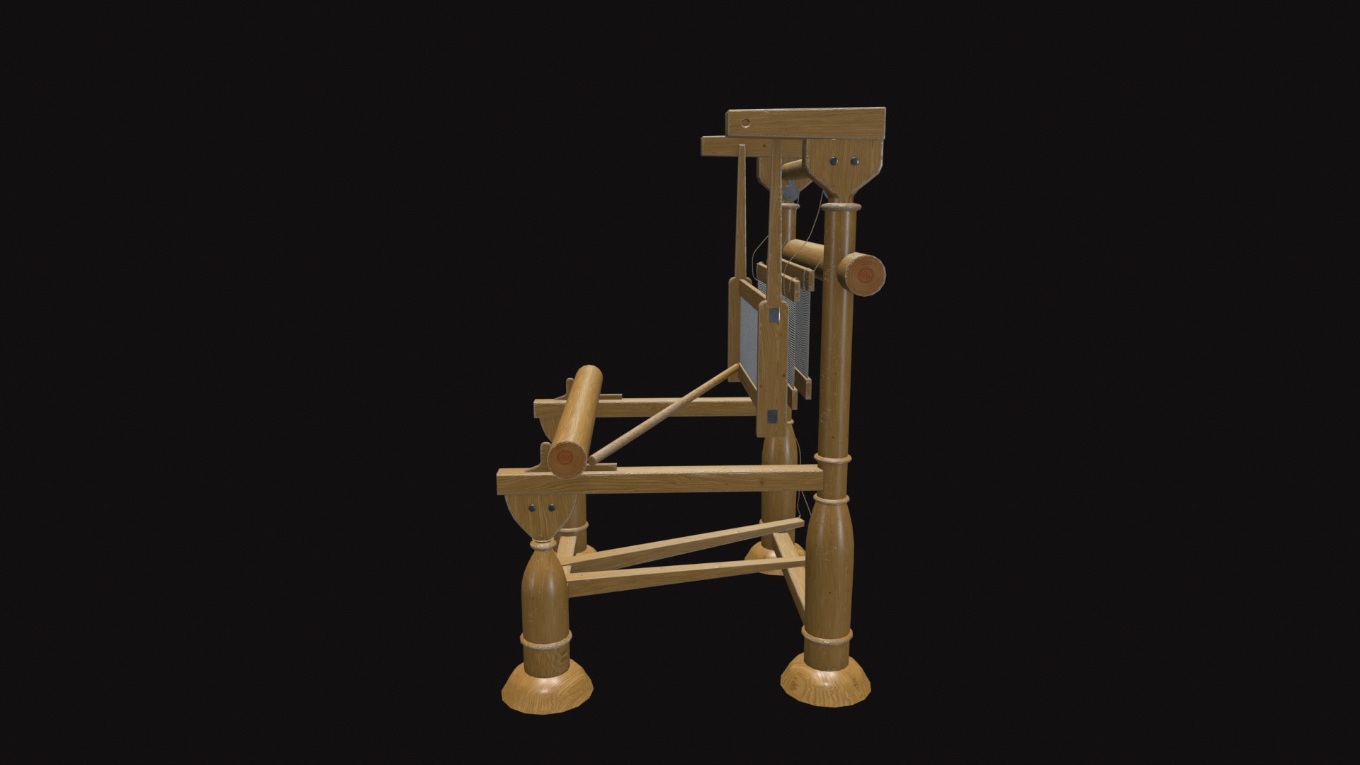 Medieval Loom Machine 3D Model - TurboSquid 2321109