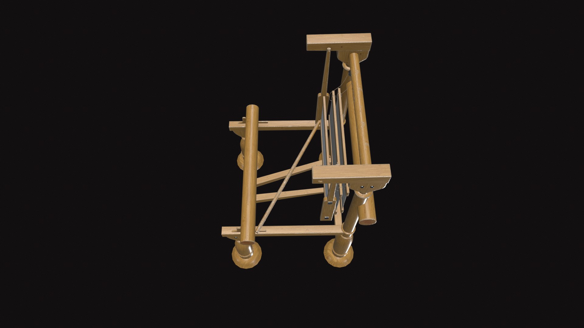 Medieval Loom Machine 3D Model - TurboSquid 2321109