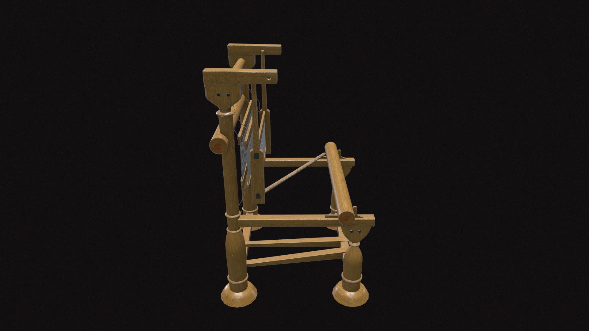 Medieval Loom Machine 3D Model - TurboSquid 2321109