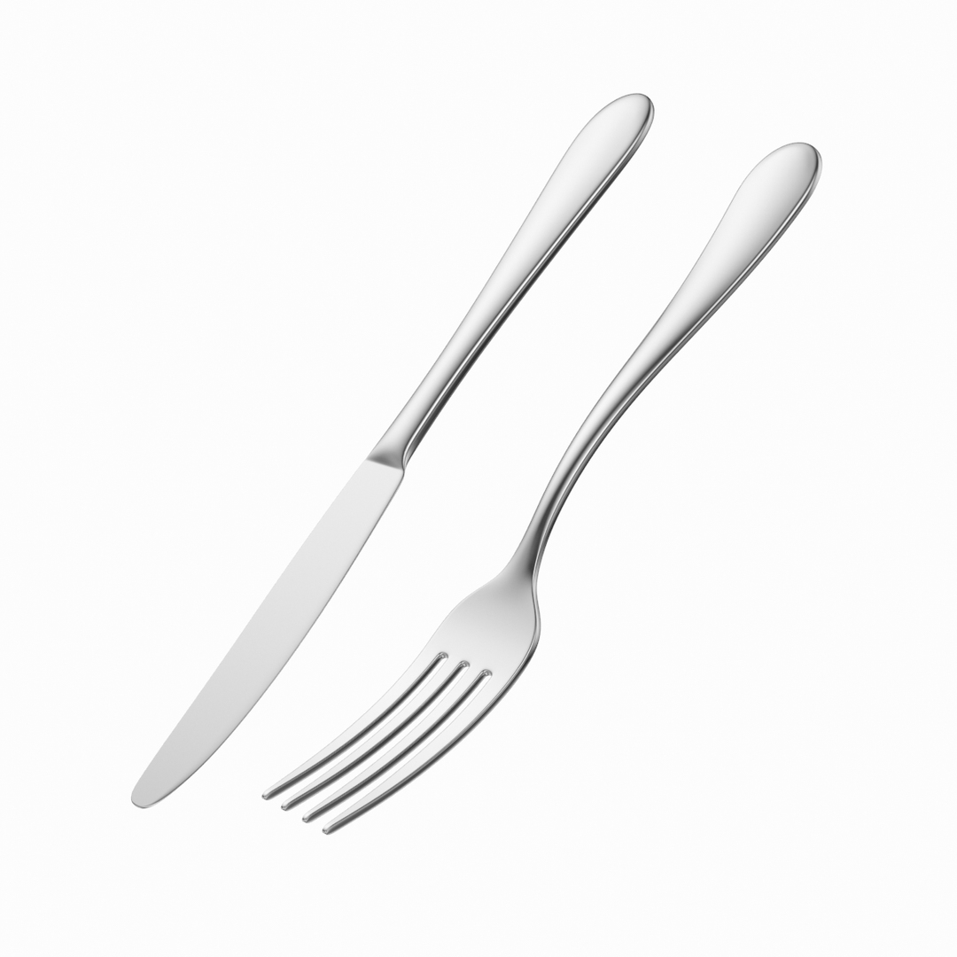 Table dinner knife fork 3D model - TurboSquid 1277225