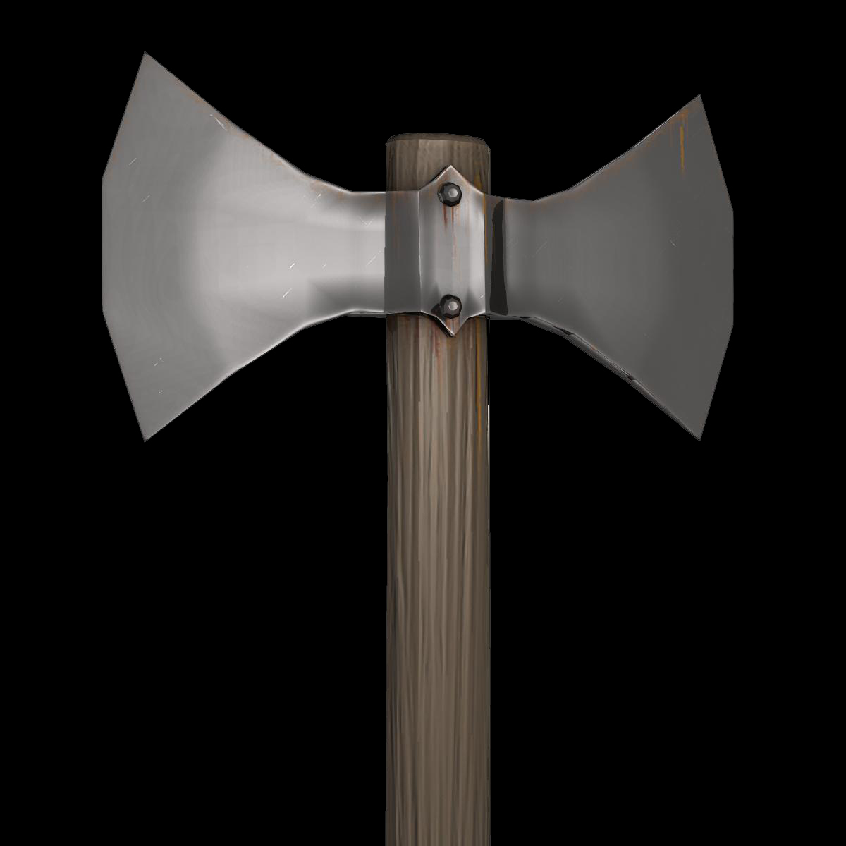 3d model two-sided battle axe