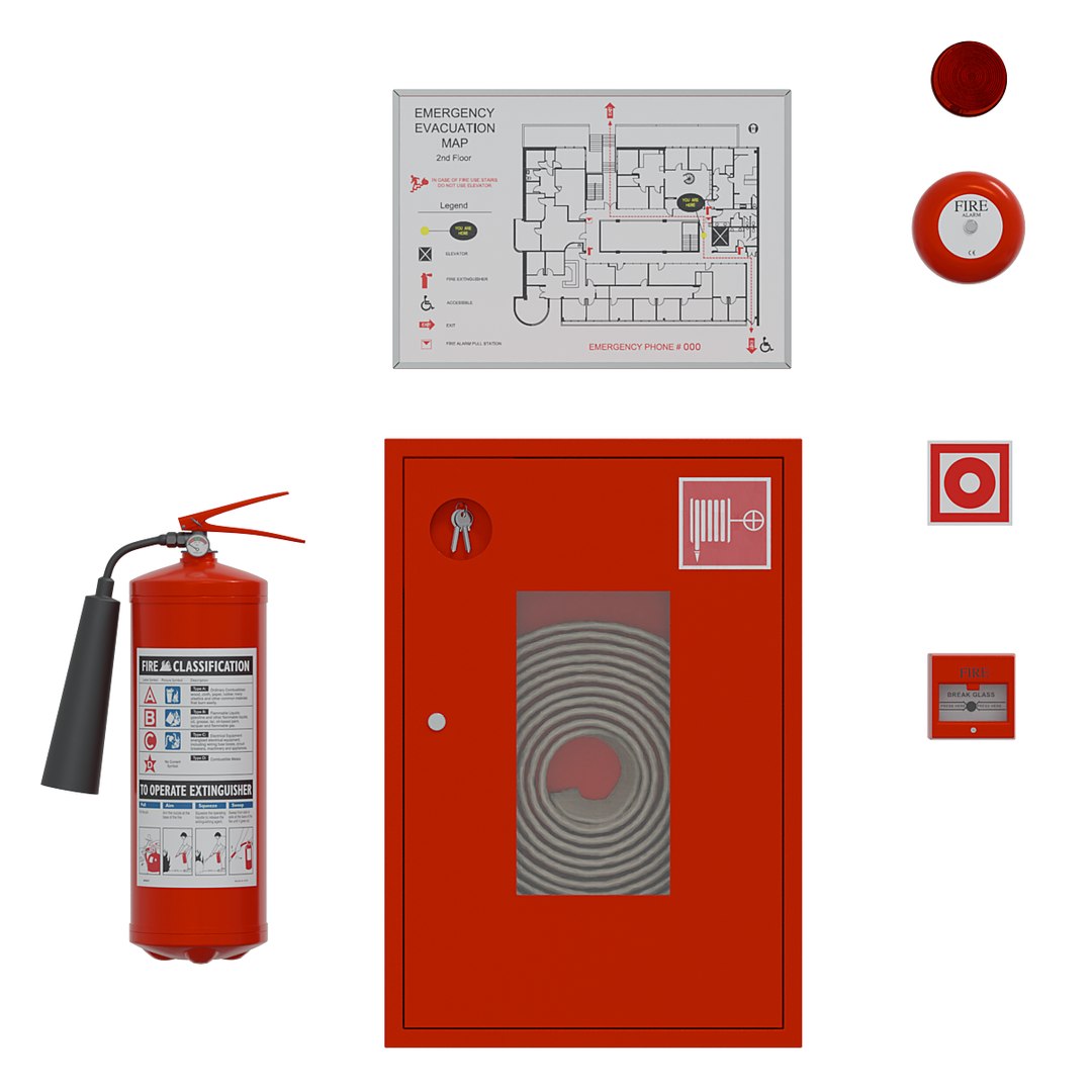 Fire Fighting System BLENDER 3D Model Cycles 3D model - TurboSquid 1770637