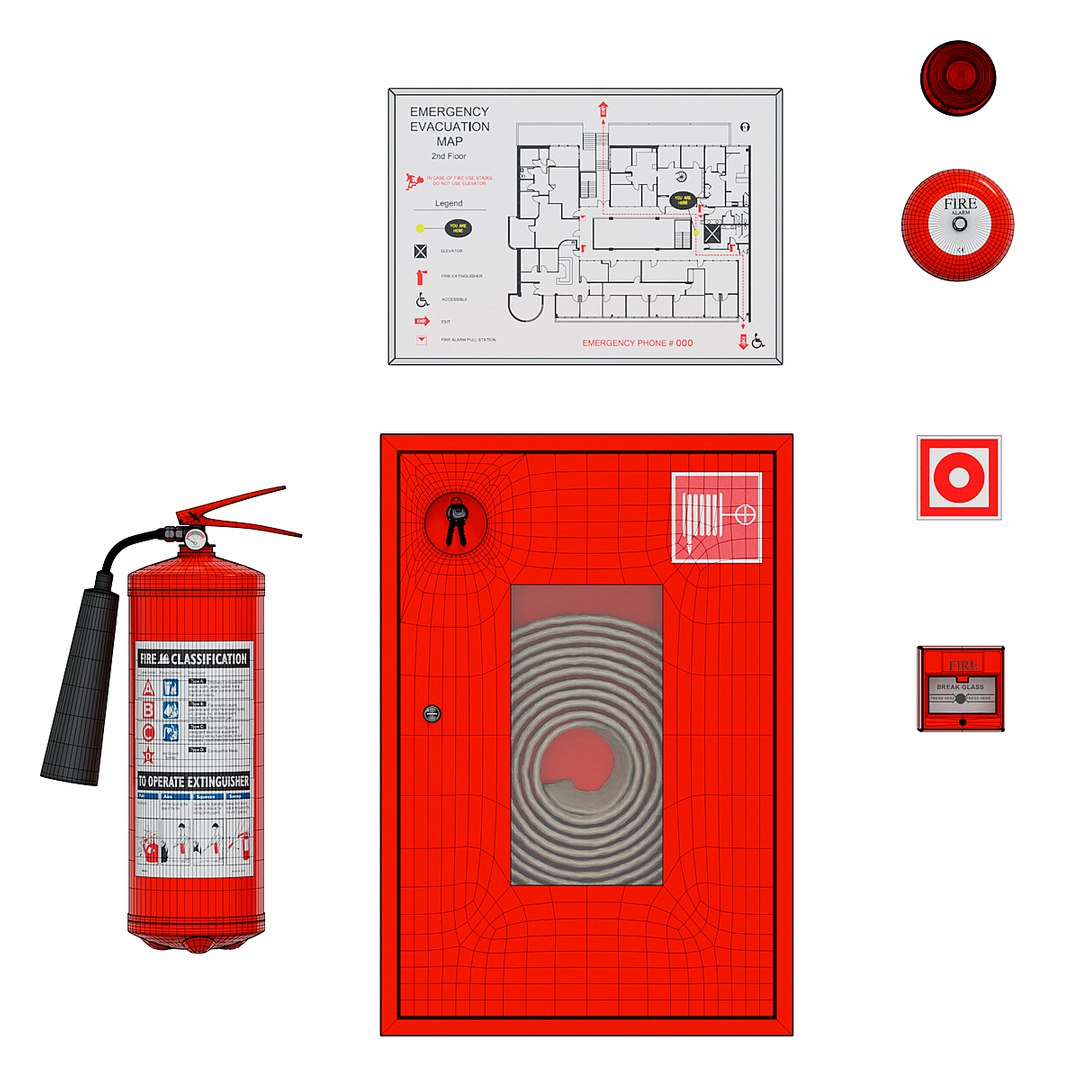 Fire Fighting System BLENDER 3D Model Cycles 3D model - TurboSquid 1770637