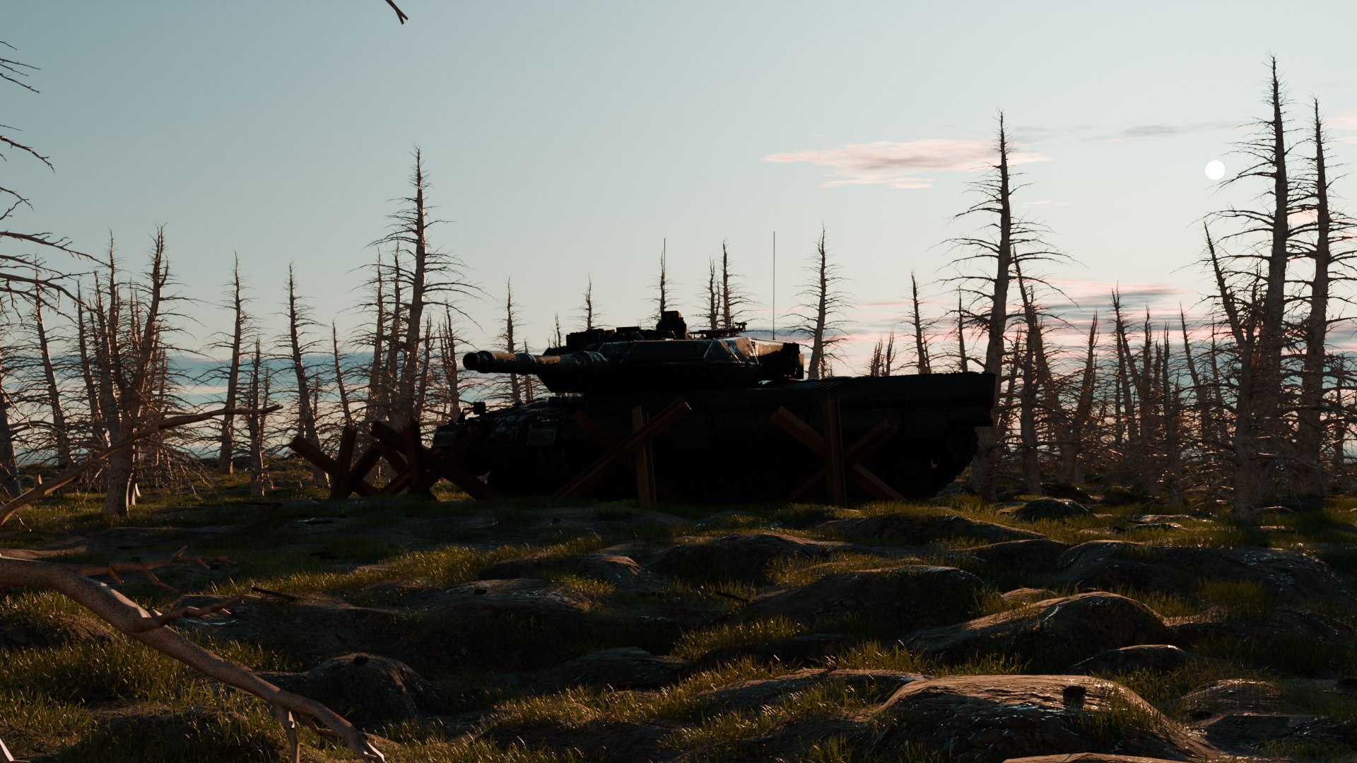 3D Tank In The Forest - TurboSquid 2211499