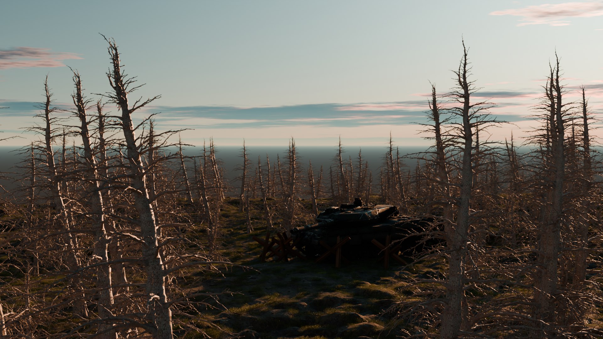 3D Tank In The Forest - TurboSquid 2211499