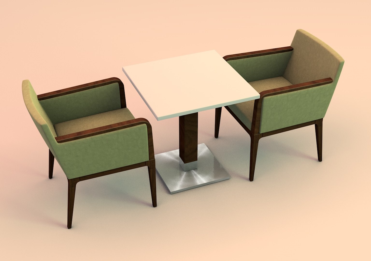 Dining Table Arm Chair C4d