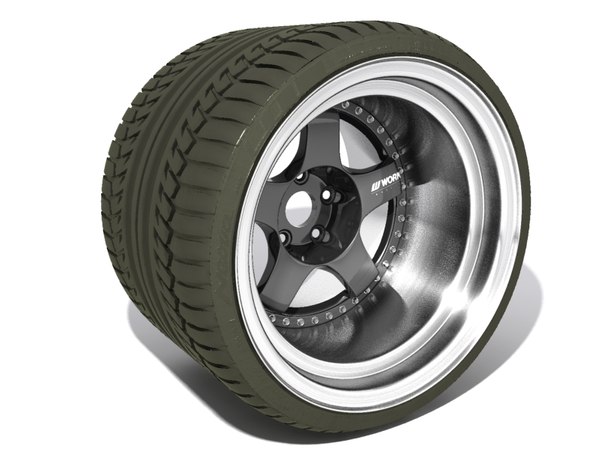 work meister s1 racing wheel 3d model