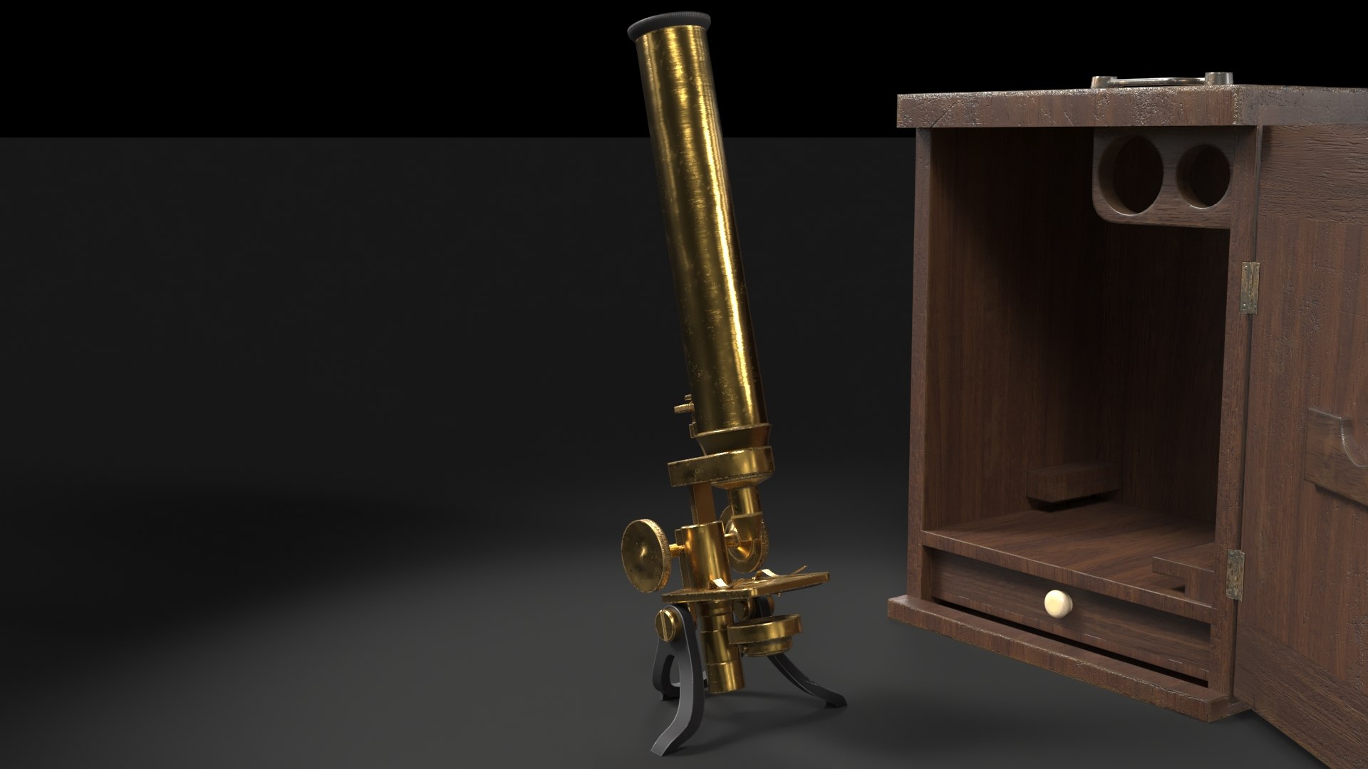 Victorian Era Microscope 3D - TurboSquid 2245408