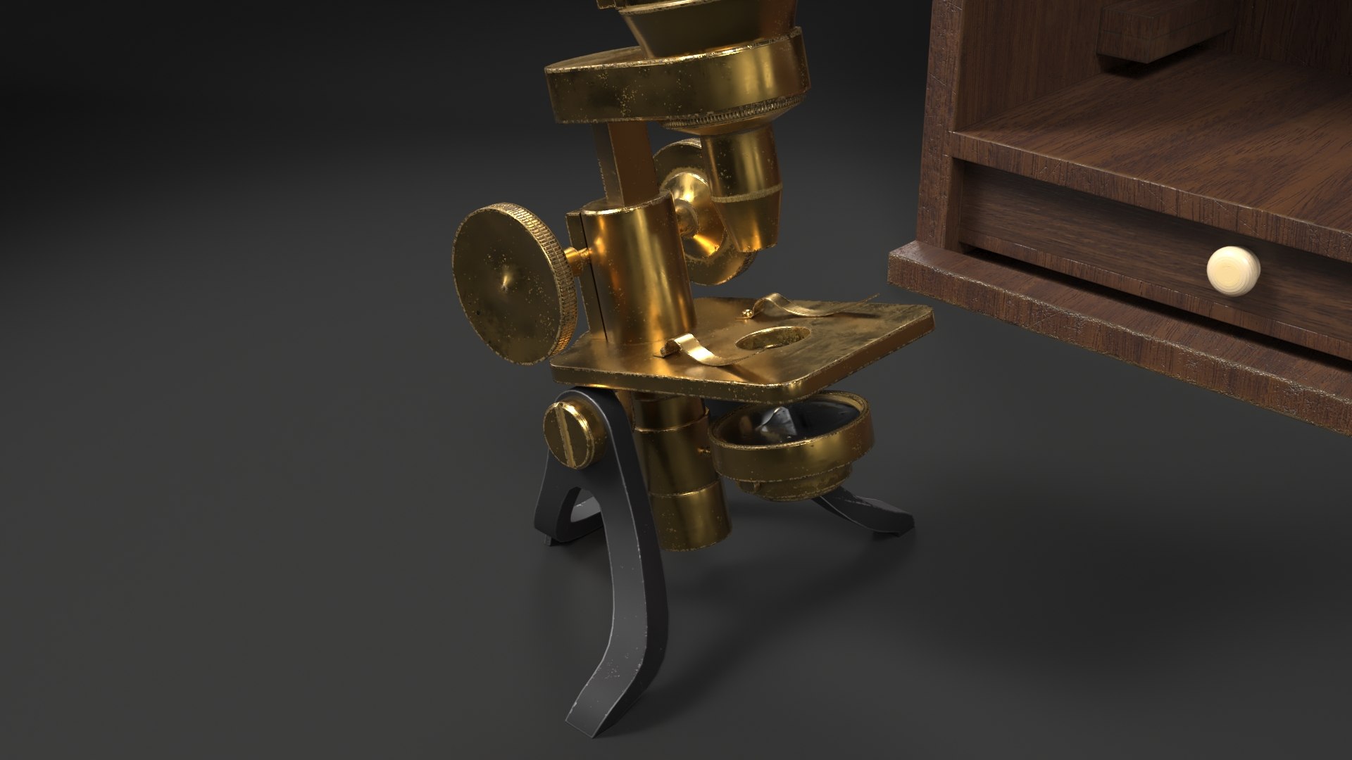 Victorian Era Microscope 3D - TurboSquid 2245408